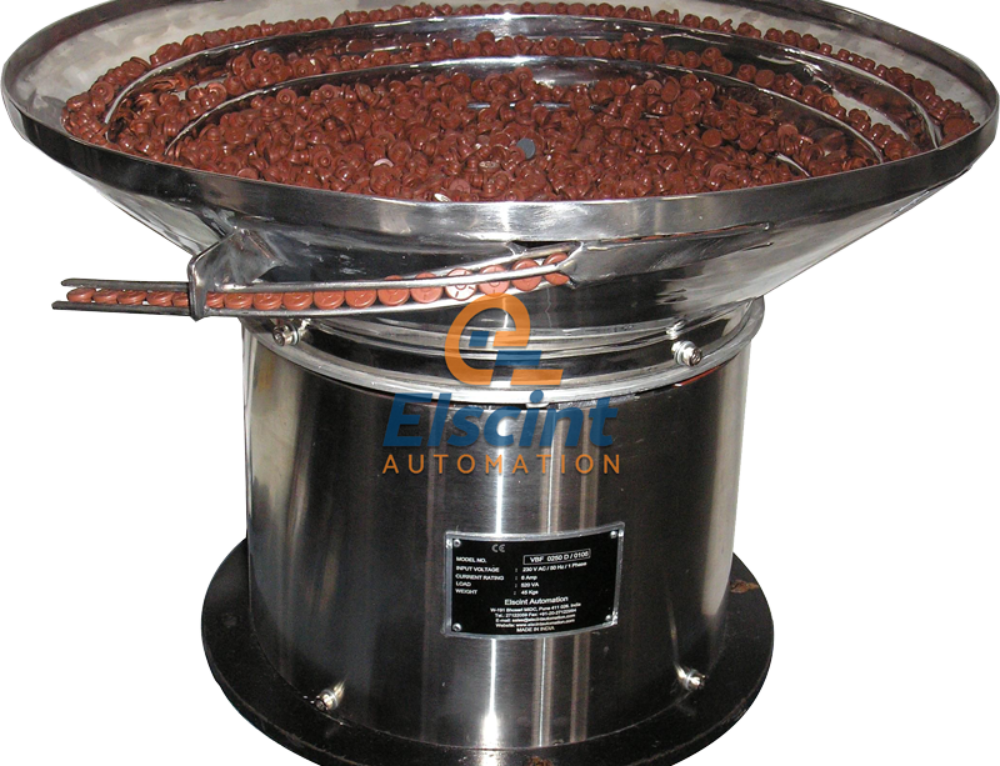 Elscint Vibratory Bowl Feeder for small brass washers – Elscint Automation